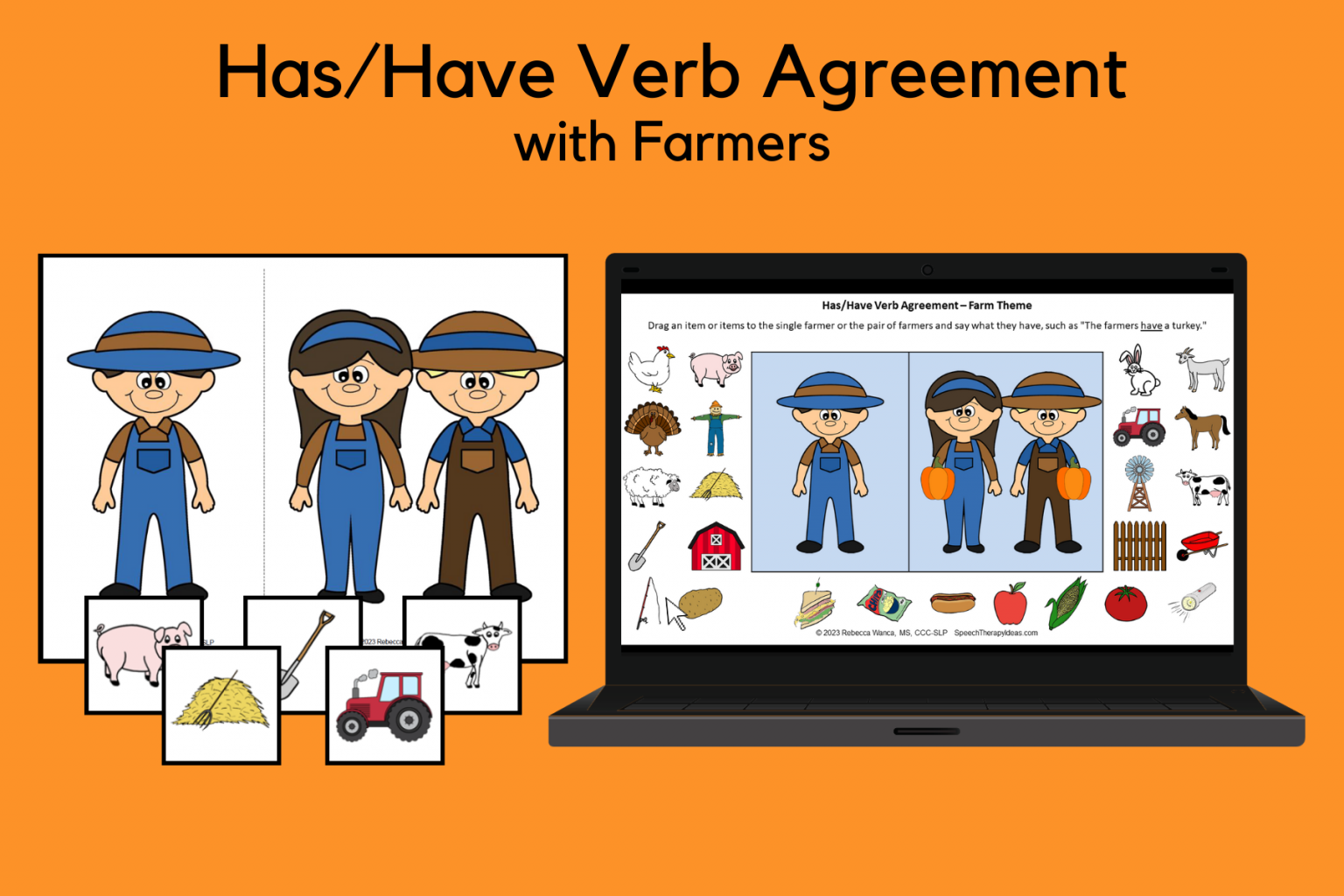 Has/Have Verb Agreement with Farmers | Speech Therapy Ideas