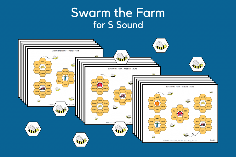 Swarm the Farm for S Sound | Speech Therapy Ideas