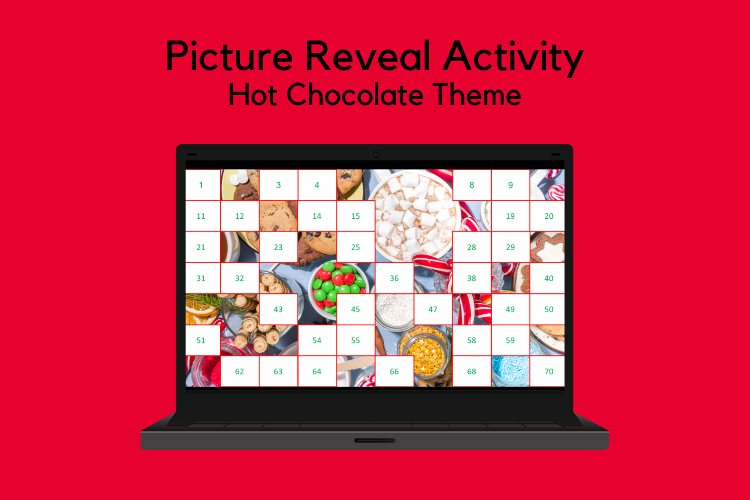 Picture Reveal Activity – Hot Chocolate Theme | Speech Therapy Ideas