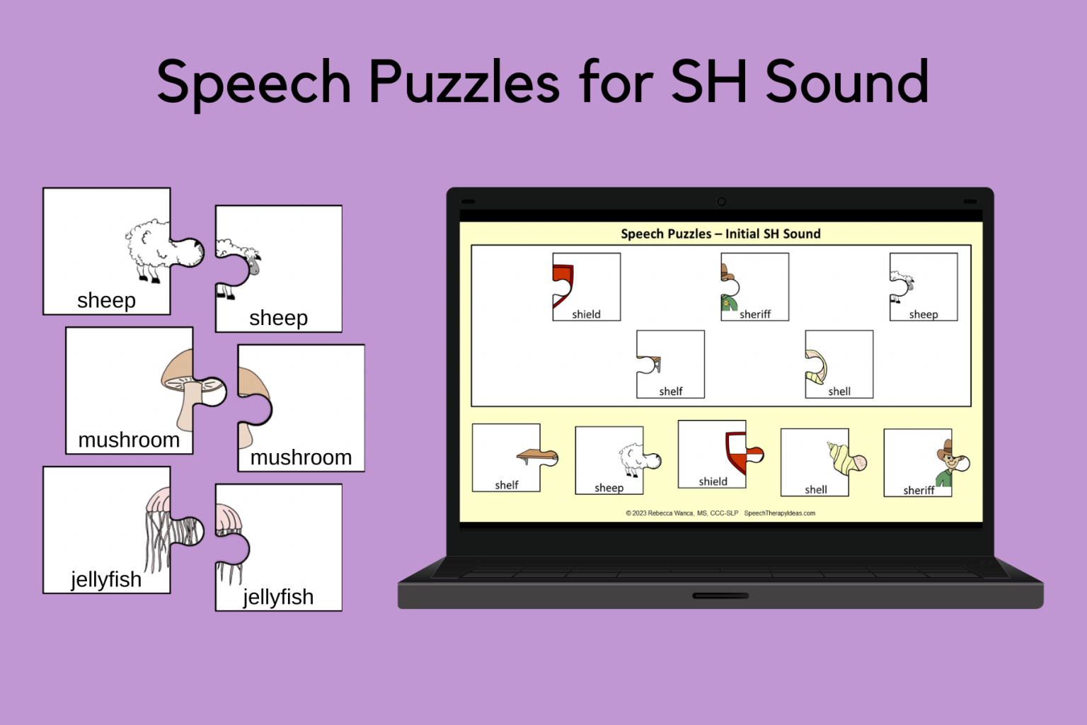 Speech Puzzles for SH Sound | Speech Therapy Ideas