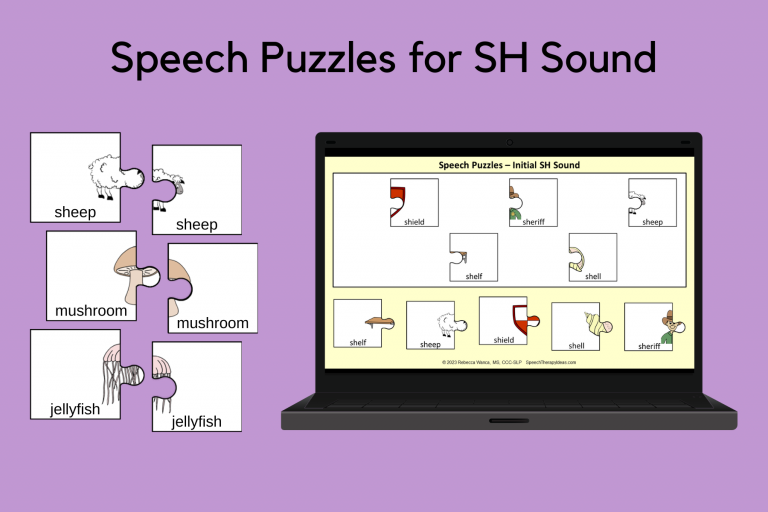 Speech Puzzles for SH Sound | Speech Therapy Ideas