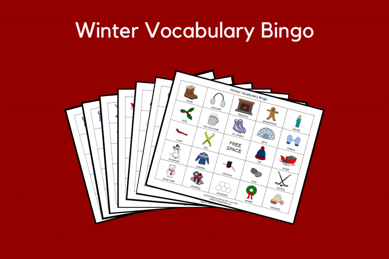 Winter Vocabulary Bingo | Speech Therapy Ideas