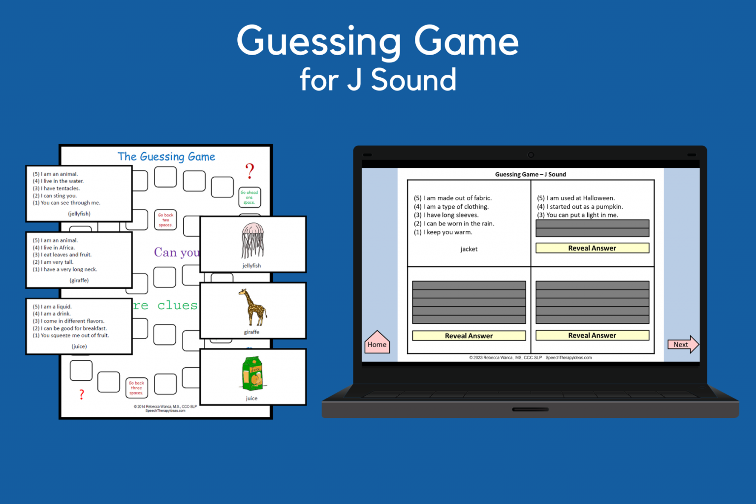 Guessing Game for J Sound | Speech Therapy Ideas