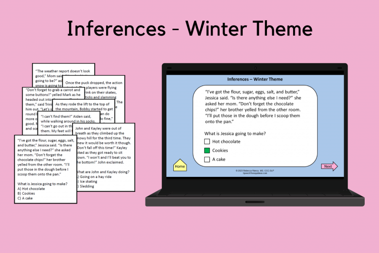 Inferences – Winter Theme | Speech Therapy Ideas