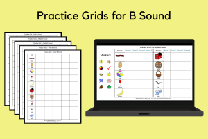 Practice Grids for B Sound | Speech Therapy Ideas