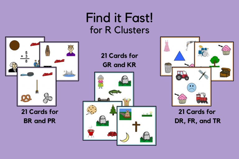 Find It Fast Game for R Clusters | Speech Therapy Ideas