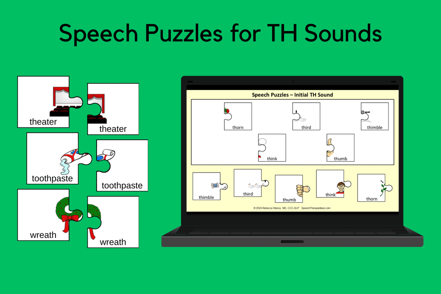 Speech Puzzles for TH Sounds | Speech Therapy Ideas