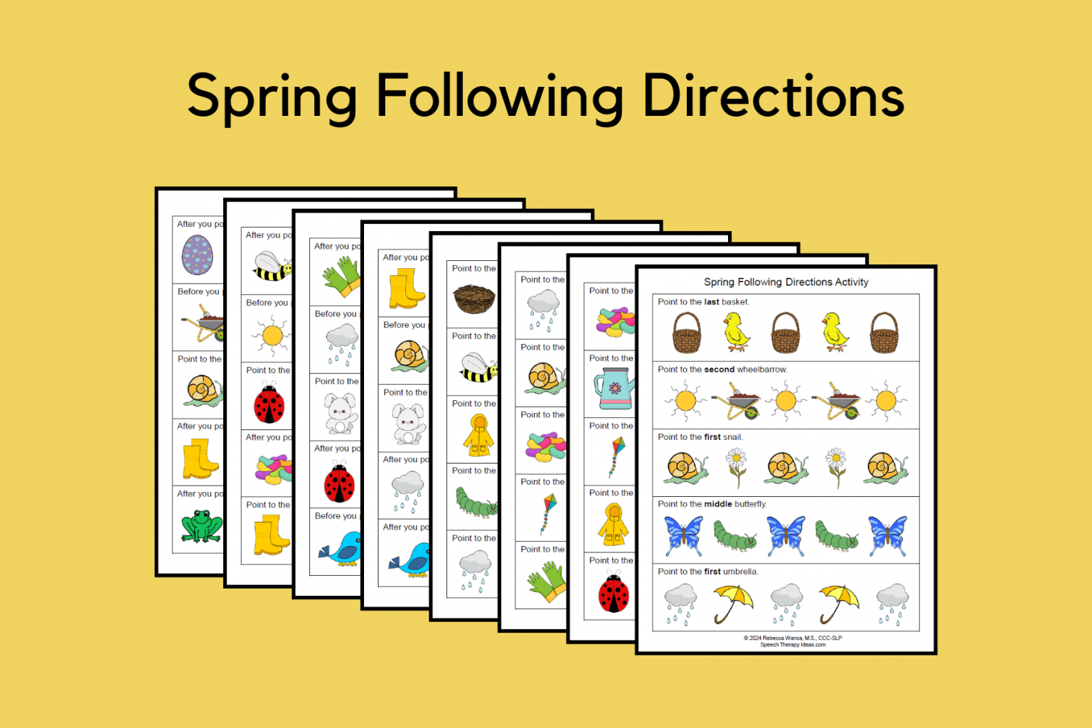 Spring Following Directions Activity | Speech Therapy Ideas