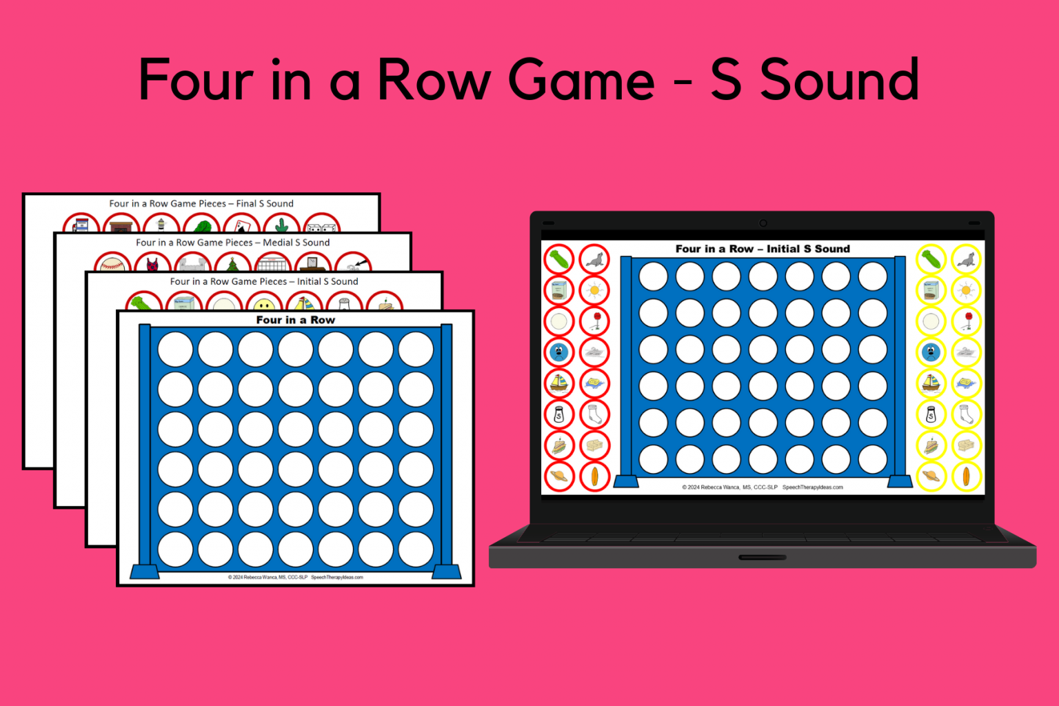 Four in a Row Game for S Sound | Speech Therapy Ideas