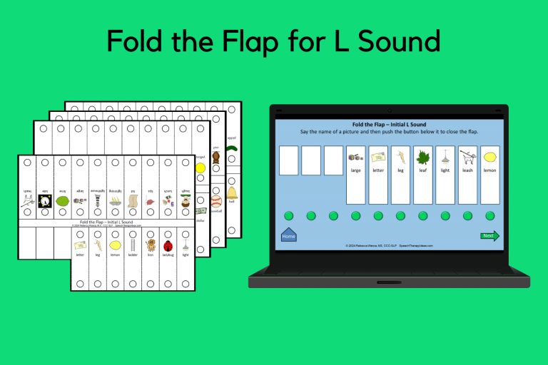 Fold the Flap for L Sound | Speech Therapy Ideas
