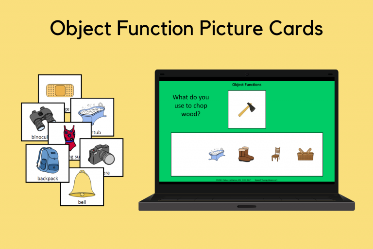 Object Function Picture Cards | Speech Therapy Ideas