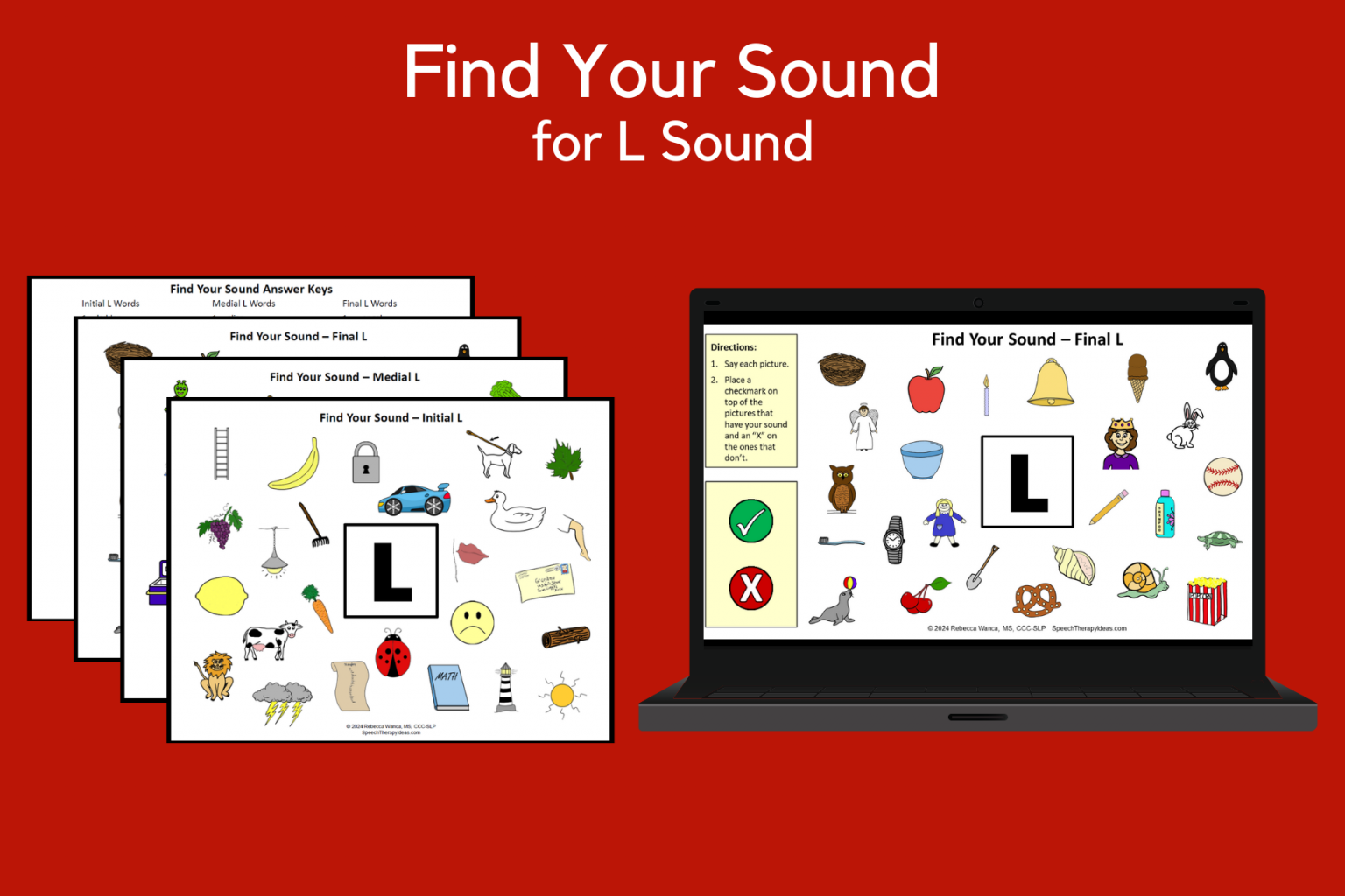 Find Your Sound Pages for L Sound | Speech Therapy Ideas