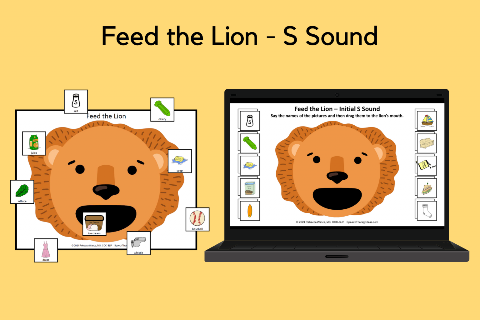 Feed the Lion – S Sound | Speech Therapy Ideas