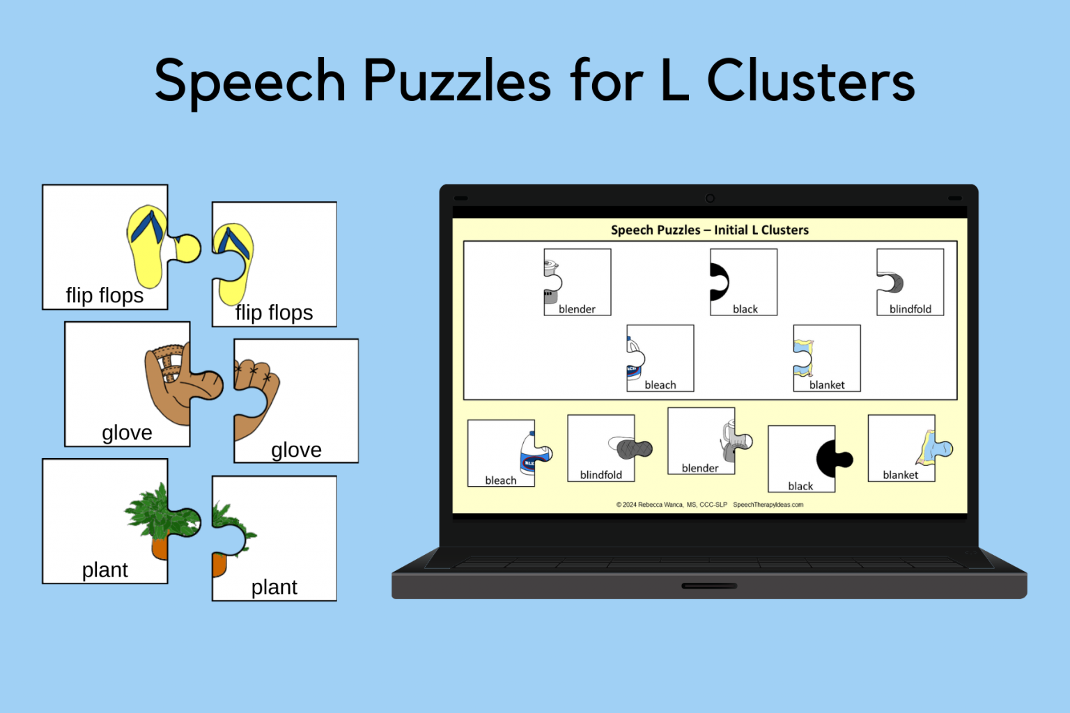 Speech Puzzles for L Clusters | Speech Therapy Ideas