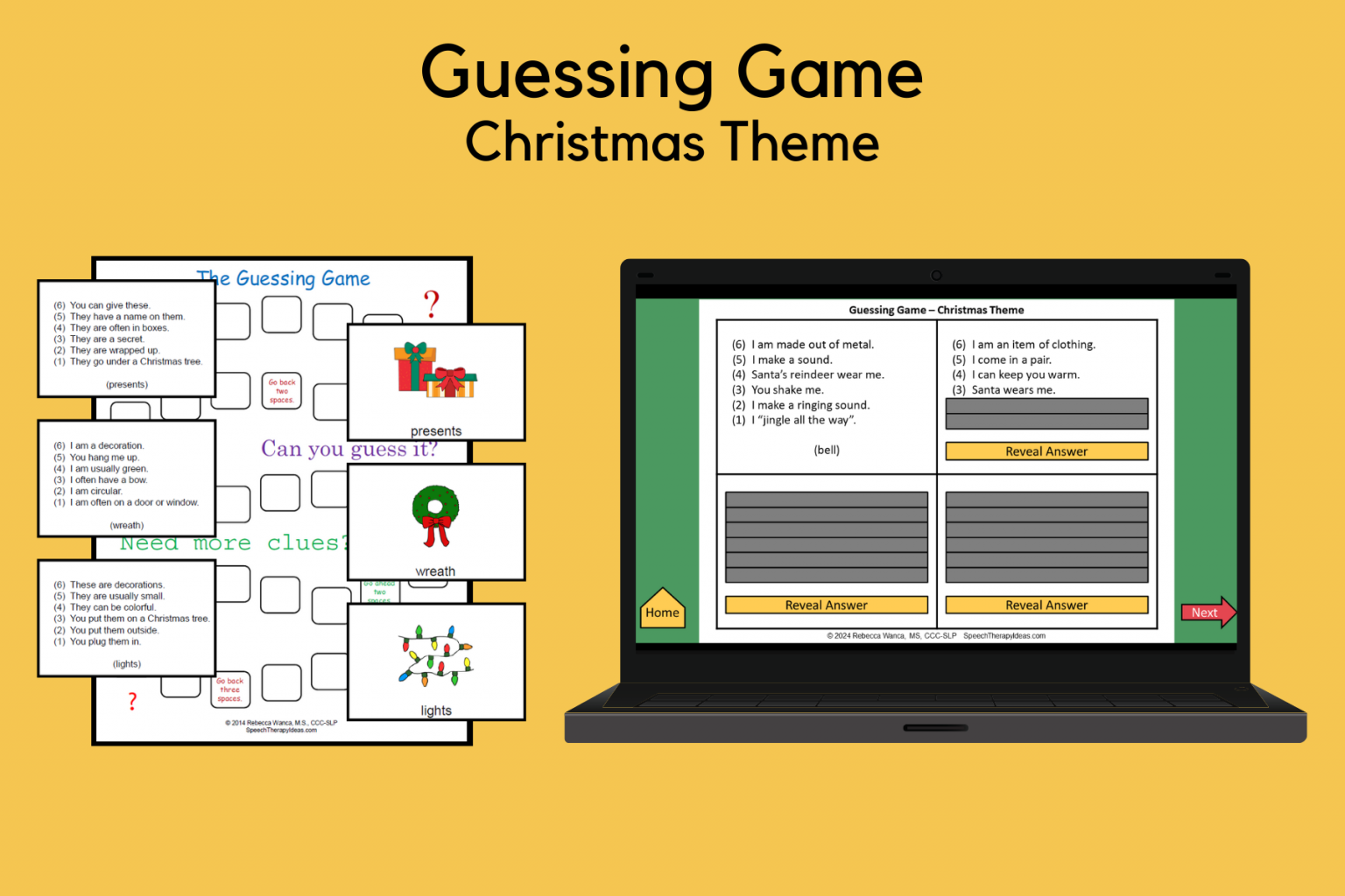Guessing Game – Christmas Theme | Speech Therapy Ideas