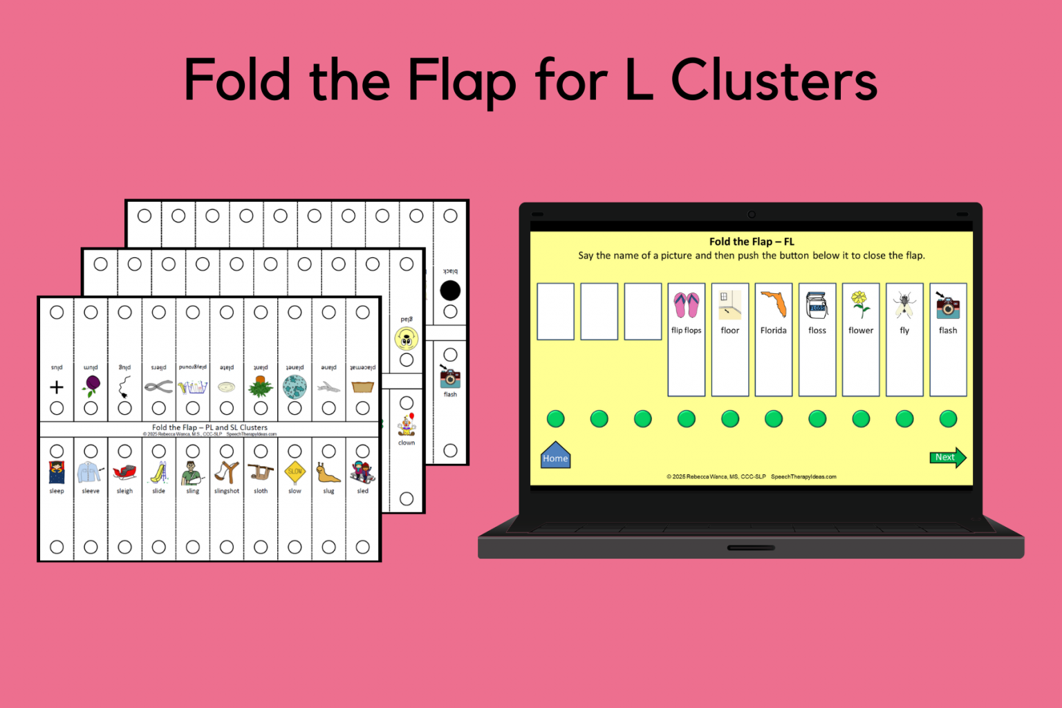 Fold the Flap for L Clusters | Speech Therapy Ideas