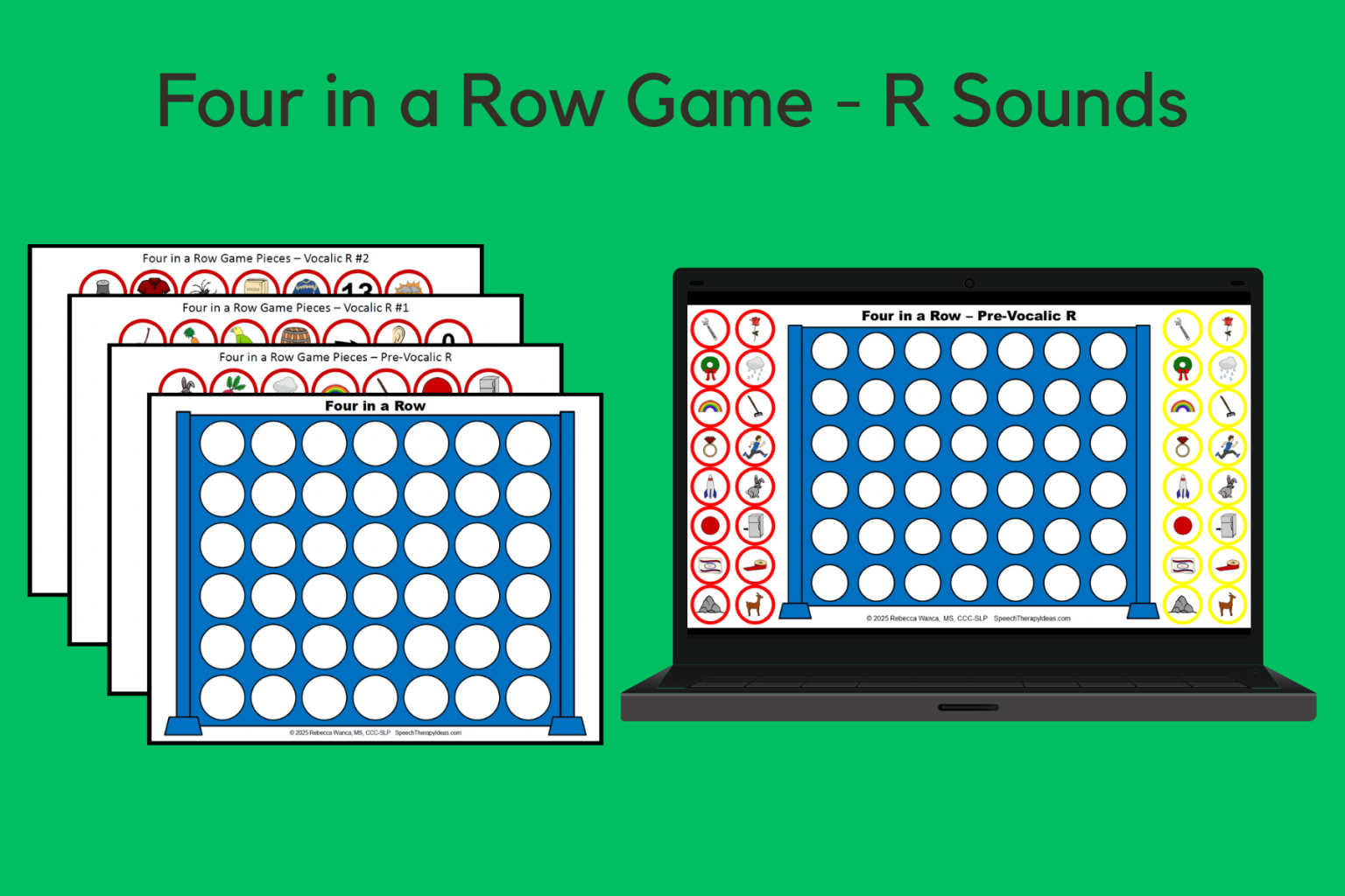 Four in a Row Game for R Sounds | Speech Therapy Ideas
