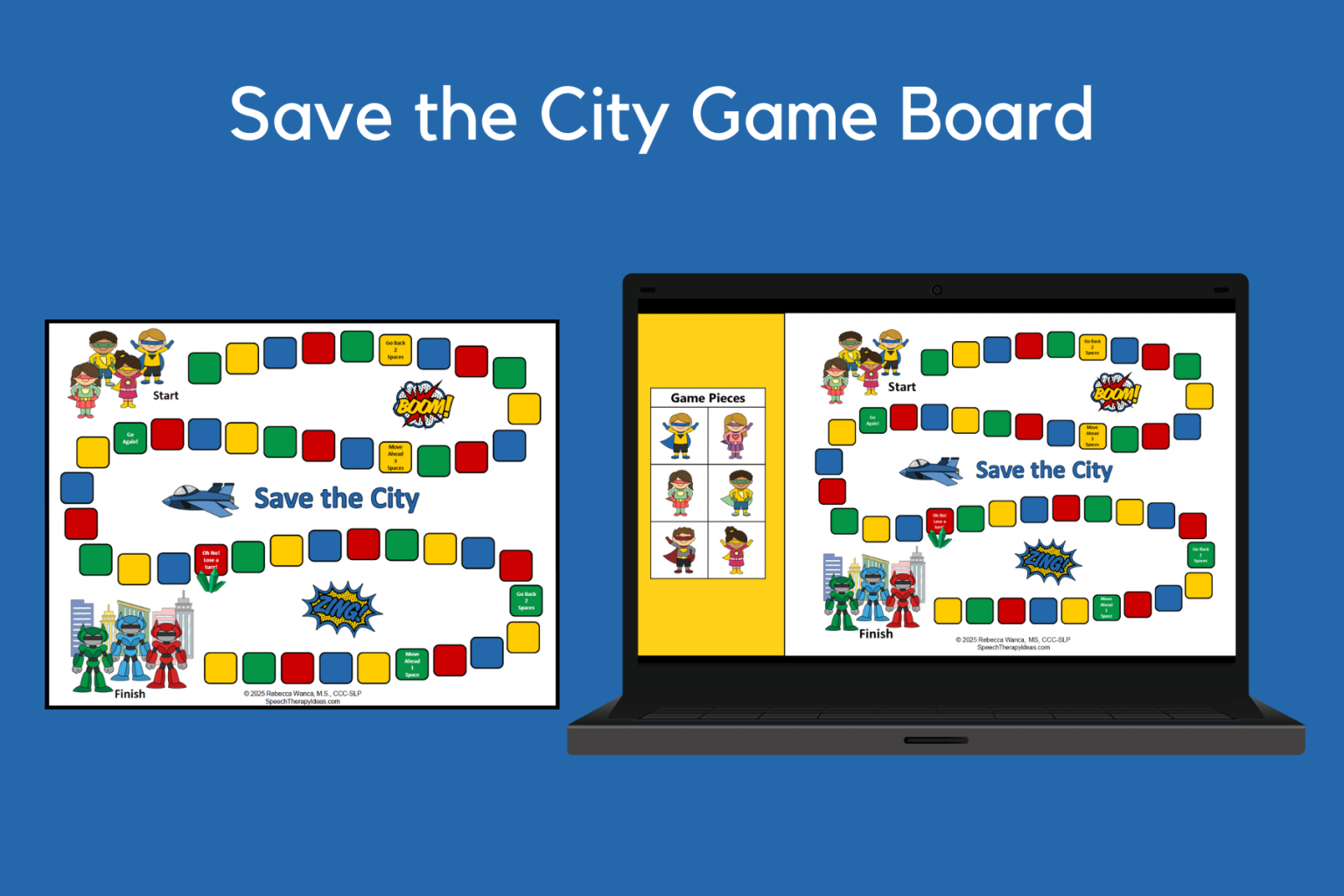 Save the City Game Board | Speech Therapy Ideas