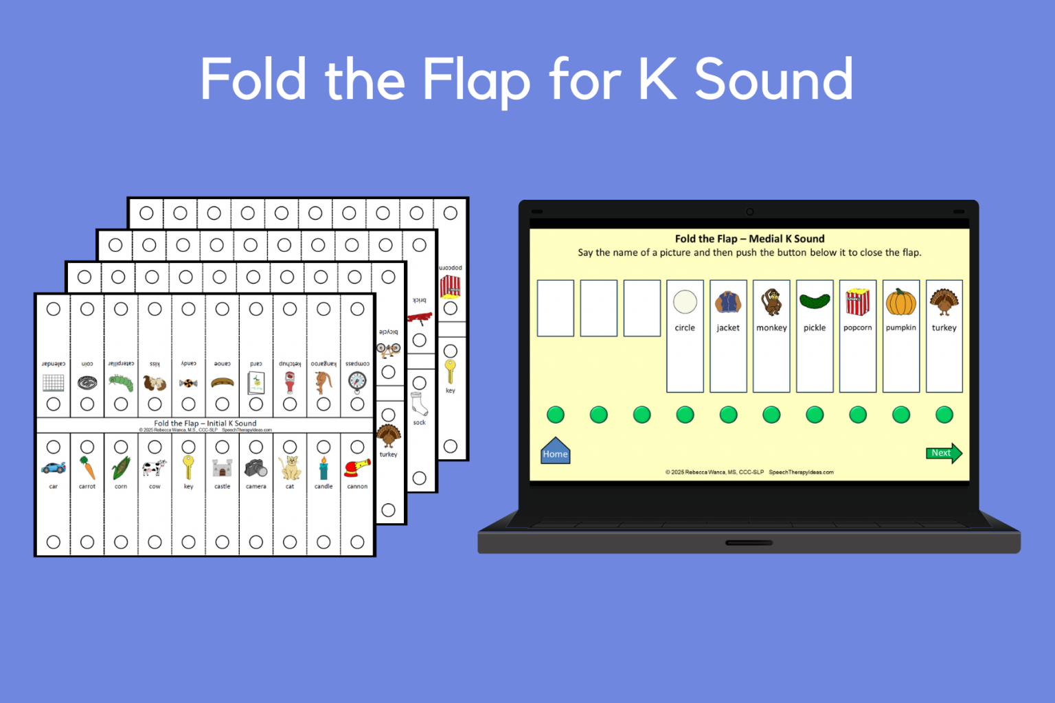 Fold the Flap for K Sound | Speech Therapy Ideas