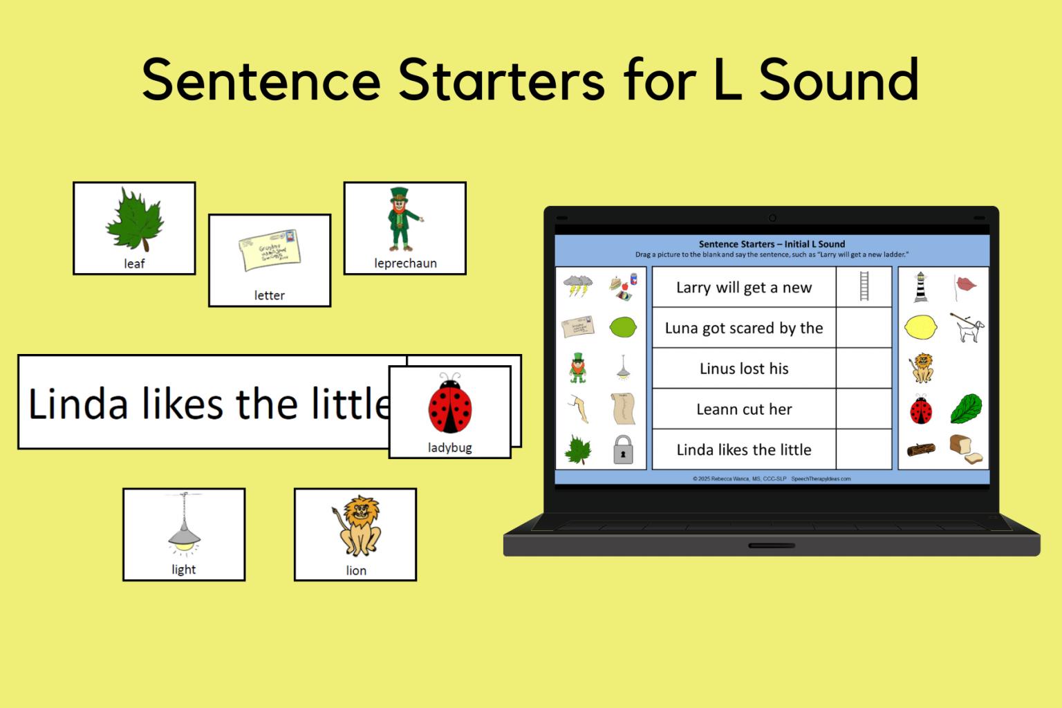 Sentence Starters for L Sound | Speech Therapy Ideas