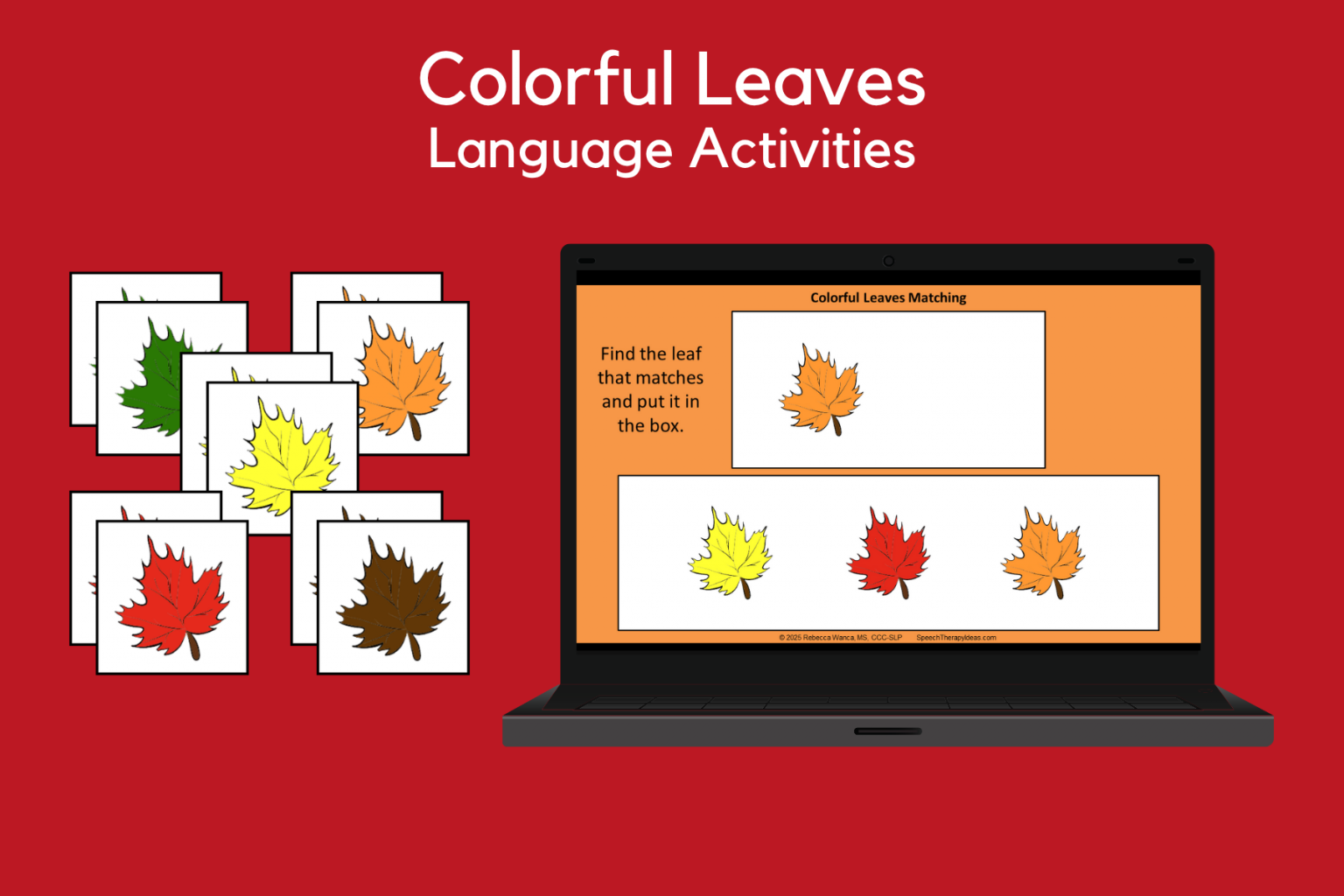 Colorful Leaves Language Activities | Speech Therapy Ideas