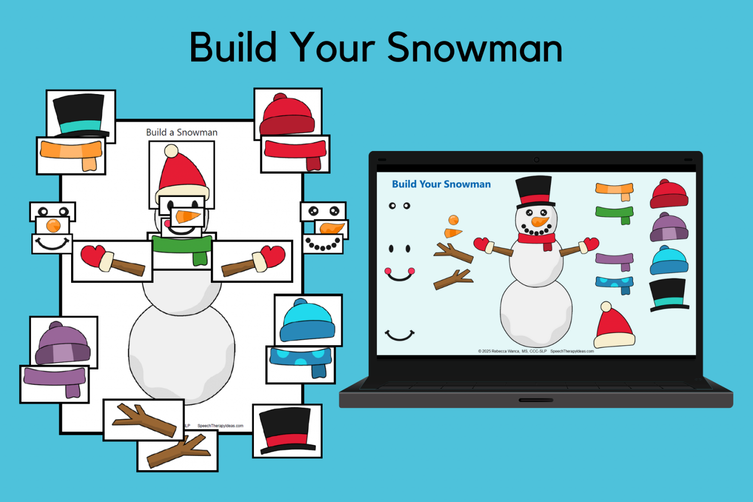 Build Your Snowman | Speech Therapy Ideas