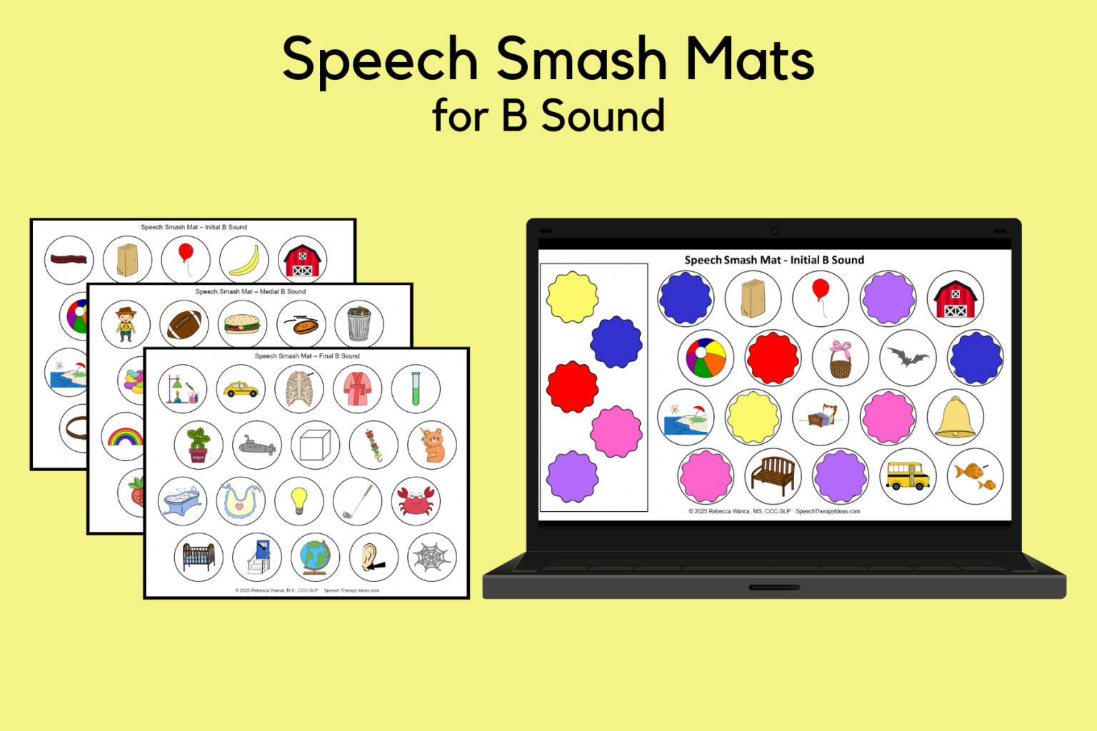 Speech Smash Mats for B Sound | Speech Therapy Ideas