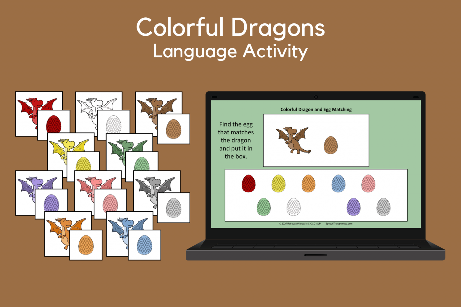 Colorful Dragon Language Activities | Speech Therapy Ideas