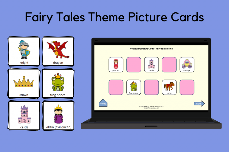 Fairy Tales Theme Picture Cards | Speech Therapy Ideas