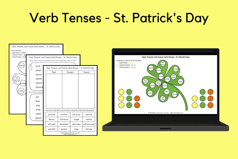 Verb Tenses – St. Patrick’s Day | Speech Therapy Ideas