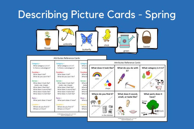 Describing with Spring Picture Cards | Speech Therapy Ideas